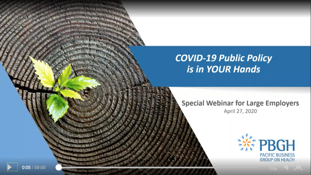"COVID-19 Public Policy is in YOUR Hands" PBGH Presentation