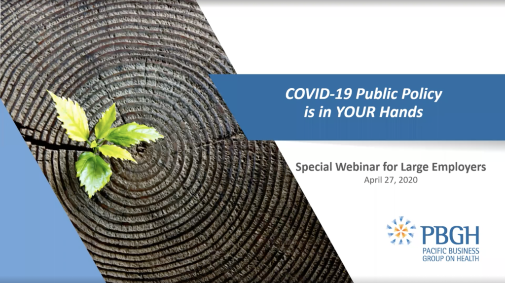 WEBINAR: COVID-19 Public Policy is in YOUR Hands
