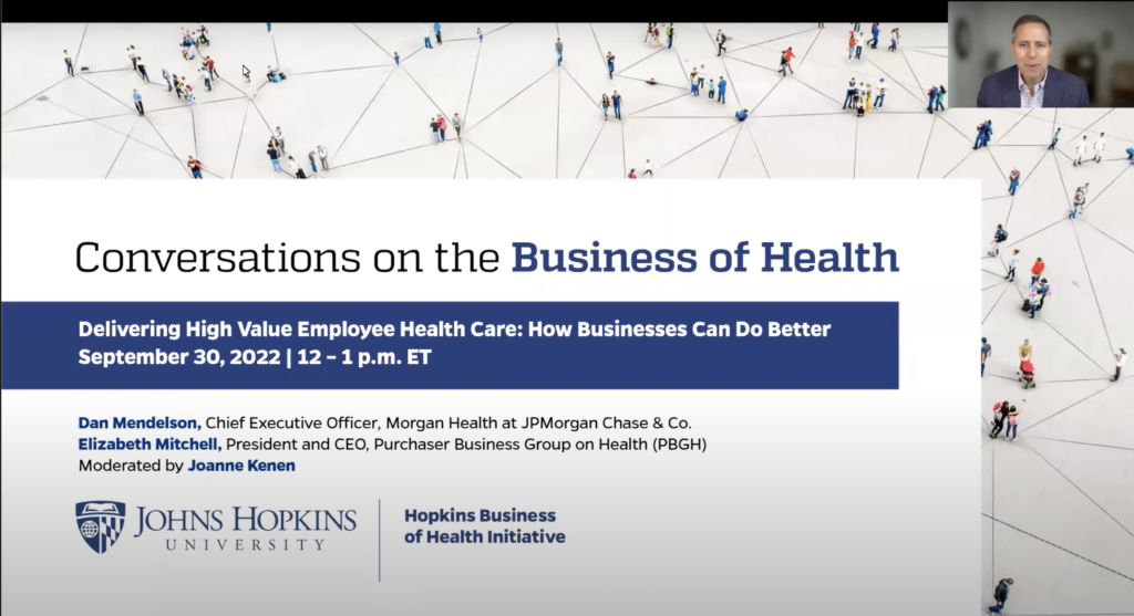 Johns Hopkins' Conversations on the Business of Health Webinar